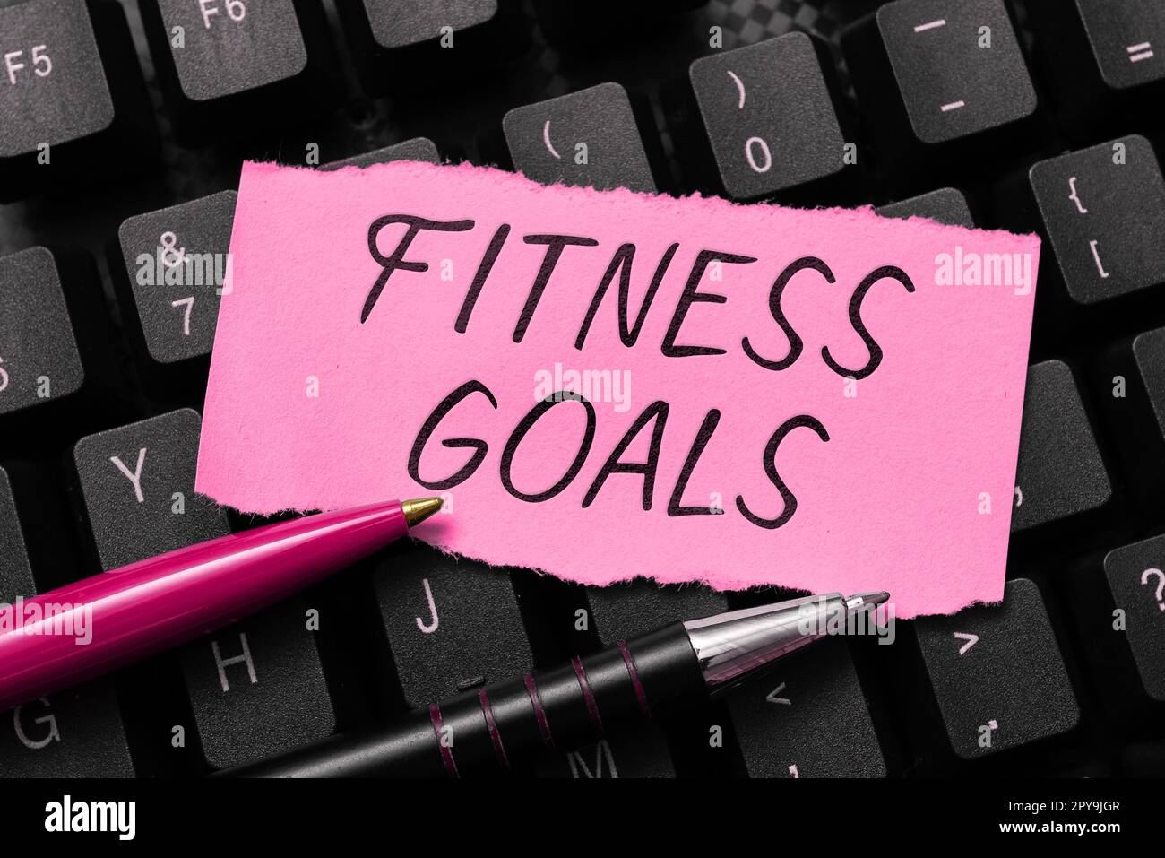 Inspiration showing sign Fitness Goals. Internet Concept Loose fat ...