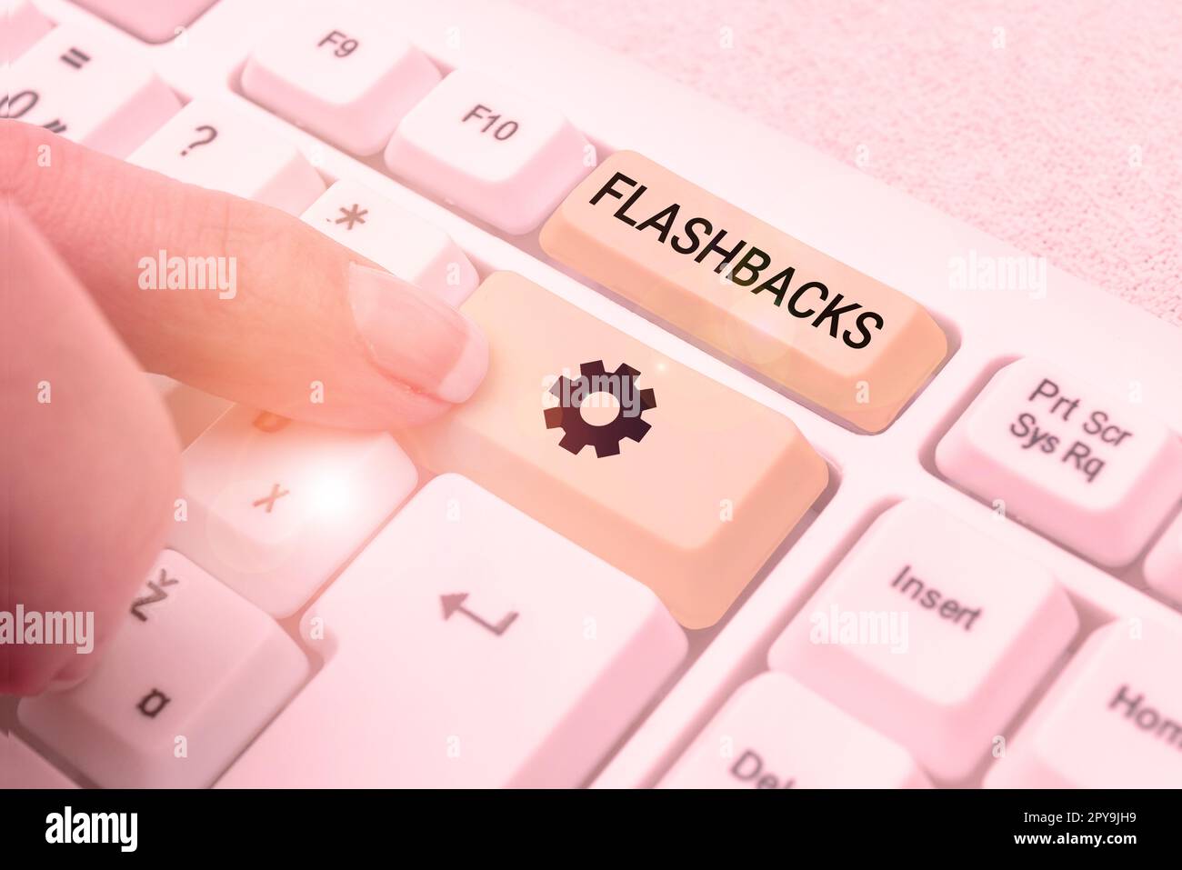 Sign displaying Flashbacks. Conceptual photo interruption of ...