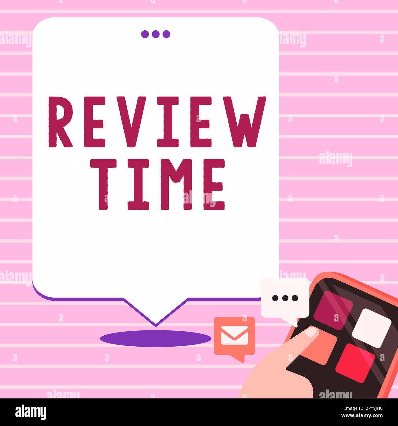 Writing displaying text Review Time. Concept meaning situation or ...