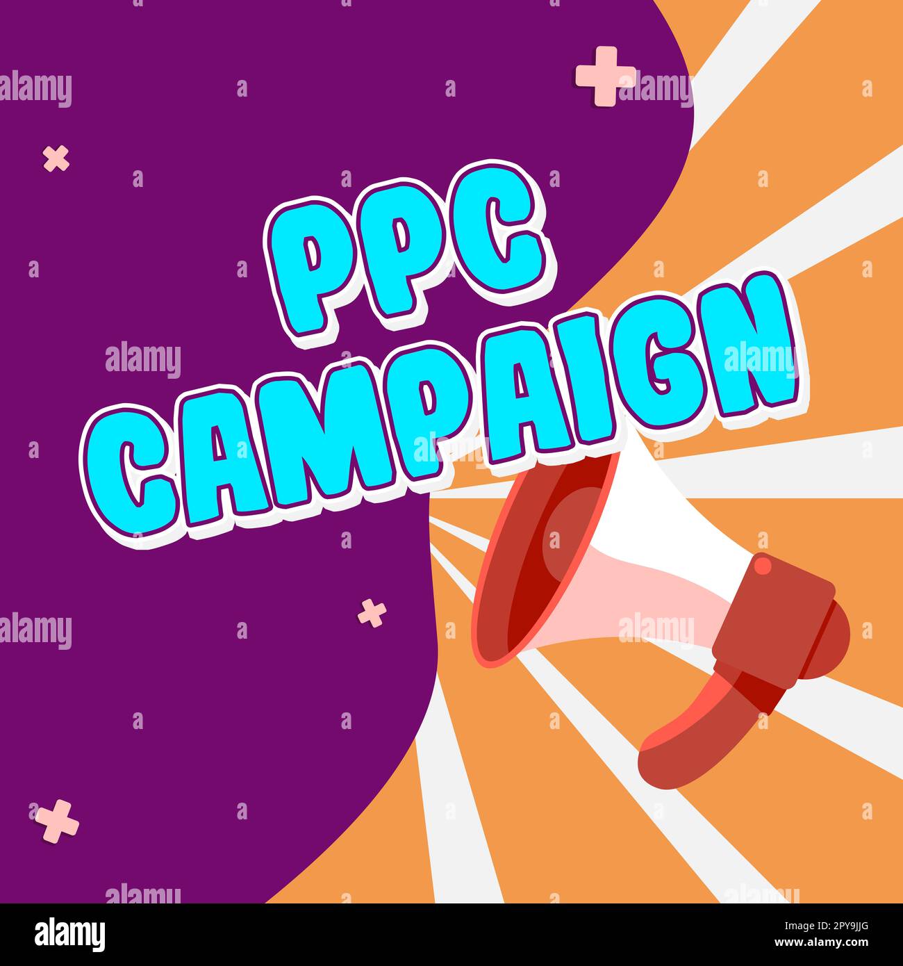 Text caption presenting Ppc Campaign. Concept meaning use PPC in order ...