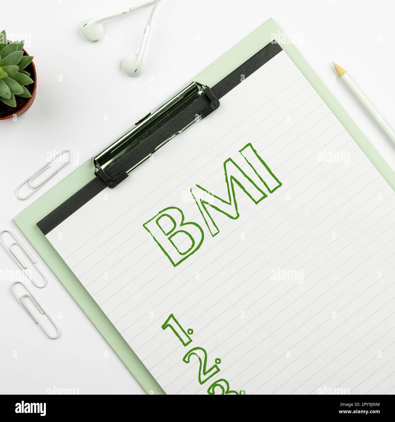 Hand writing sign Bmi. Concept meaning Method of estimating body fat ...