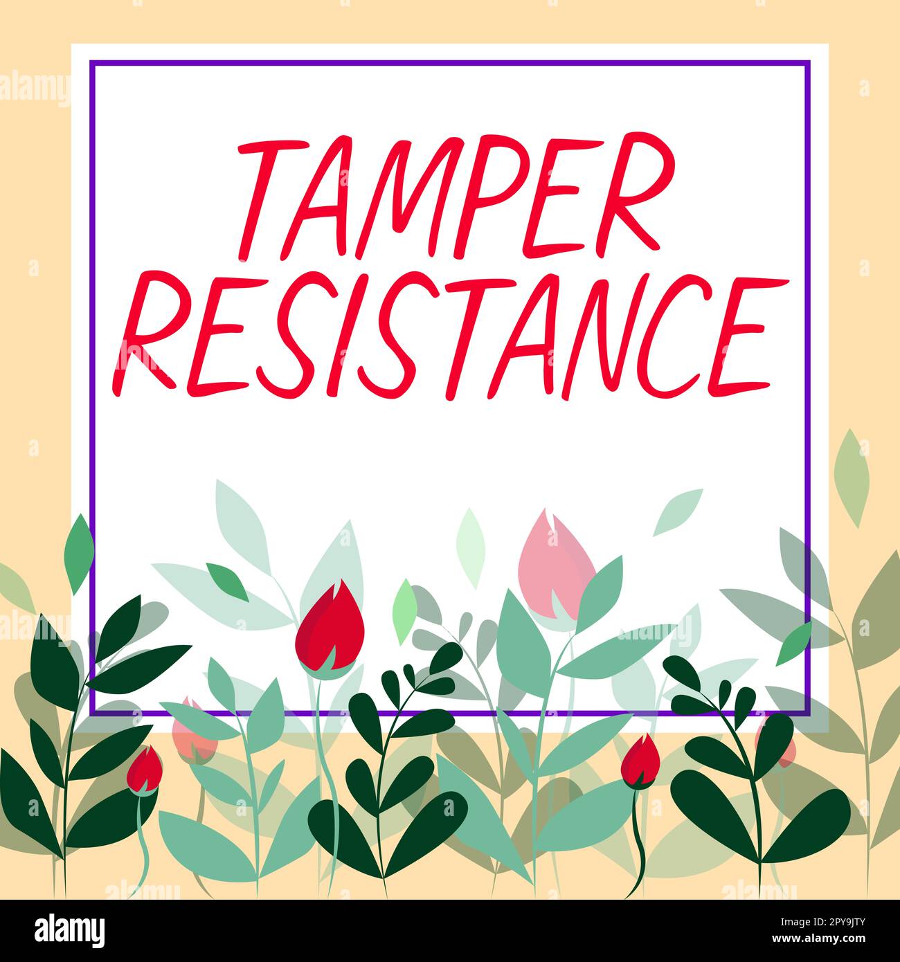 Sign displaying Tamper Resistance. Conceptual photo resilent to ...