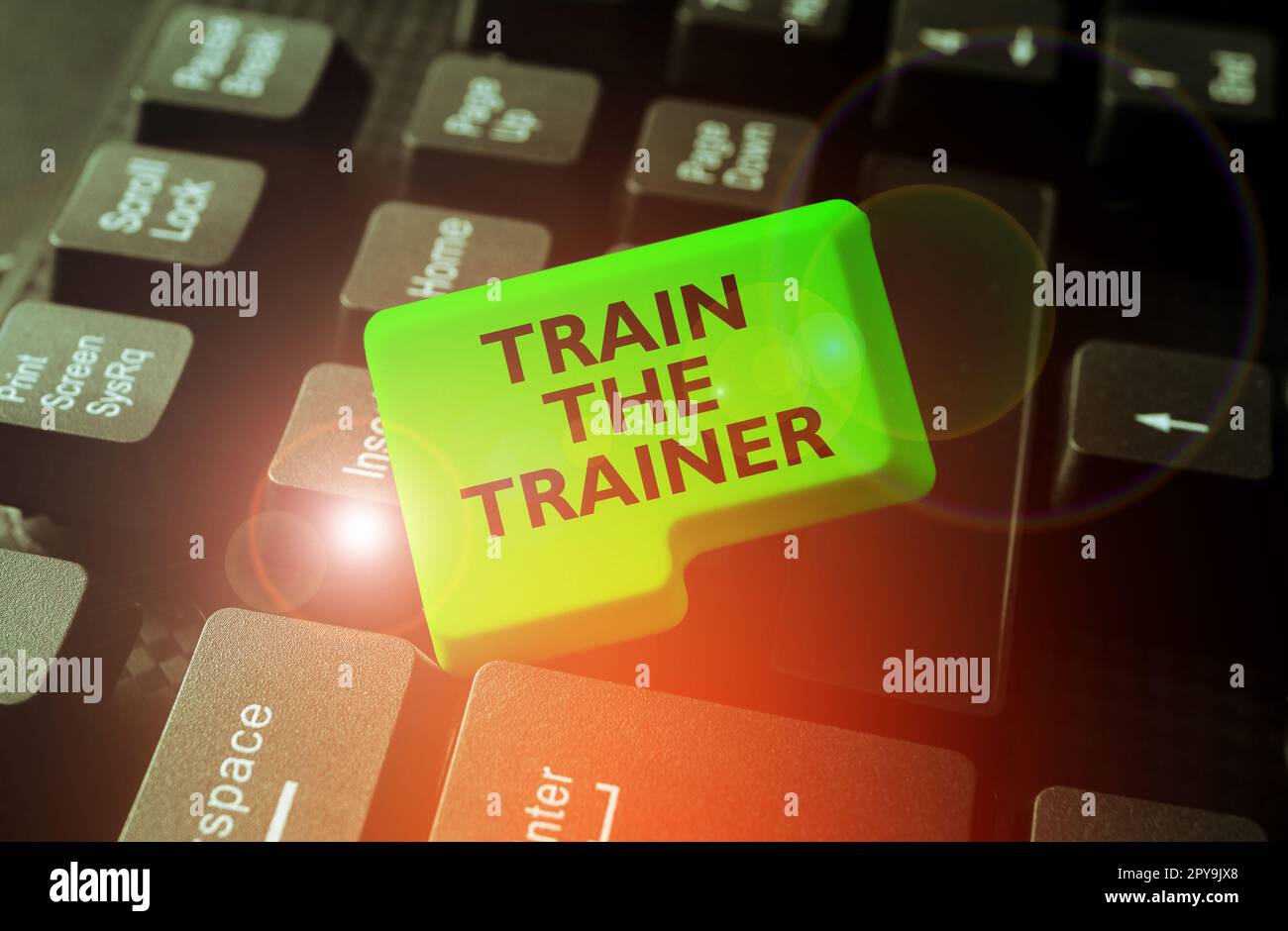 Sign displaying Train The Trainer. Business idea identified to teach ...