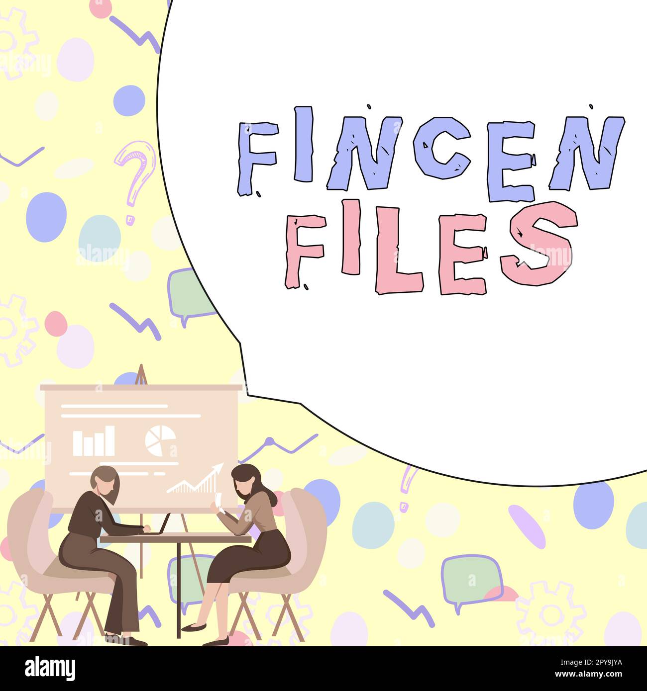 Text caption presenting Fincen Files. Business idea Transactions in ...