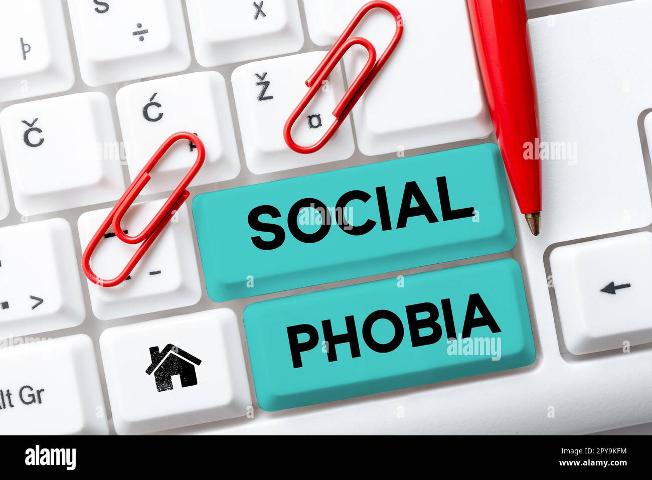 Sign displaying Social Phobia. Business overview overwhelming fear of ...