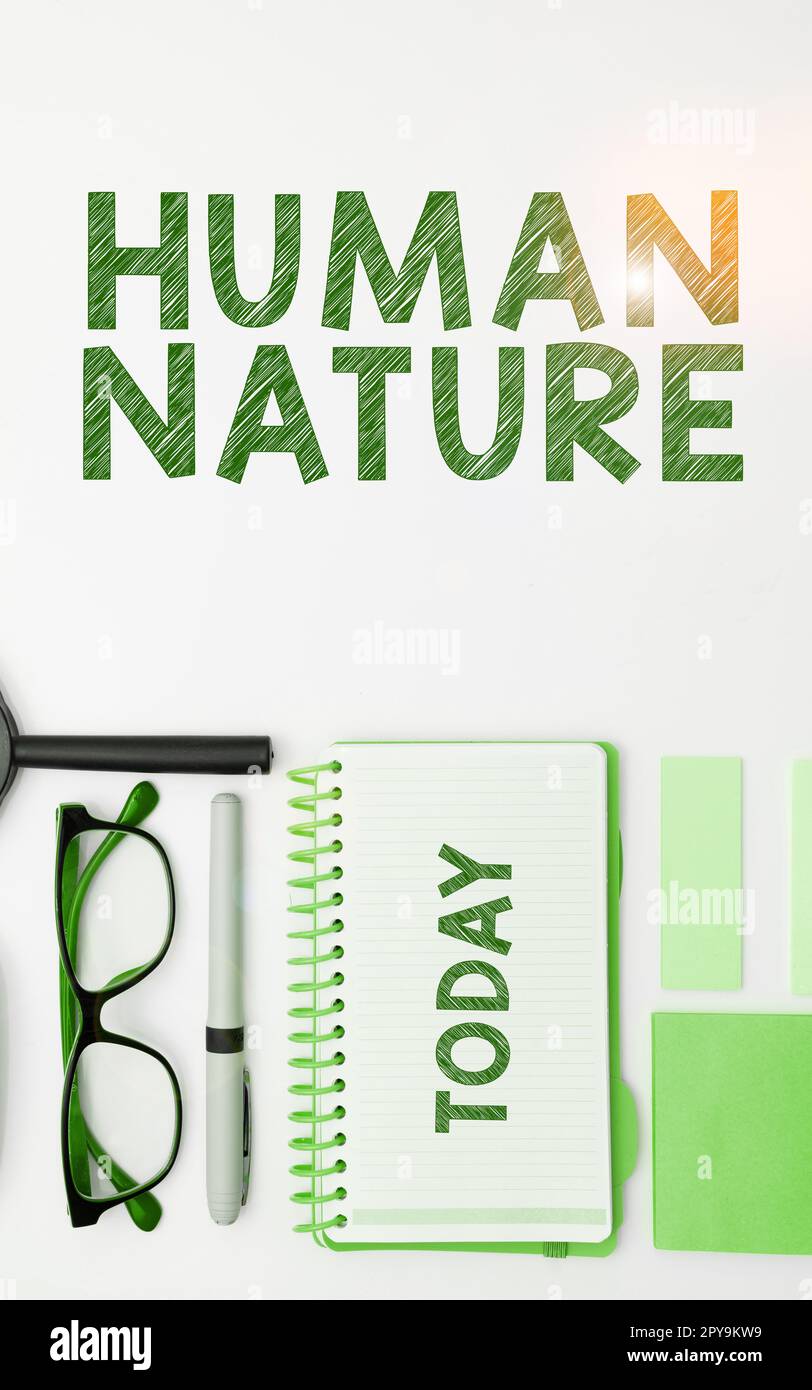 Text showing inspiration Human Nature. Business showcase psychological ...