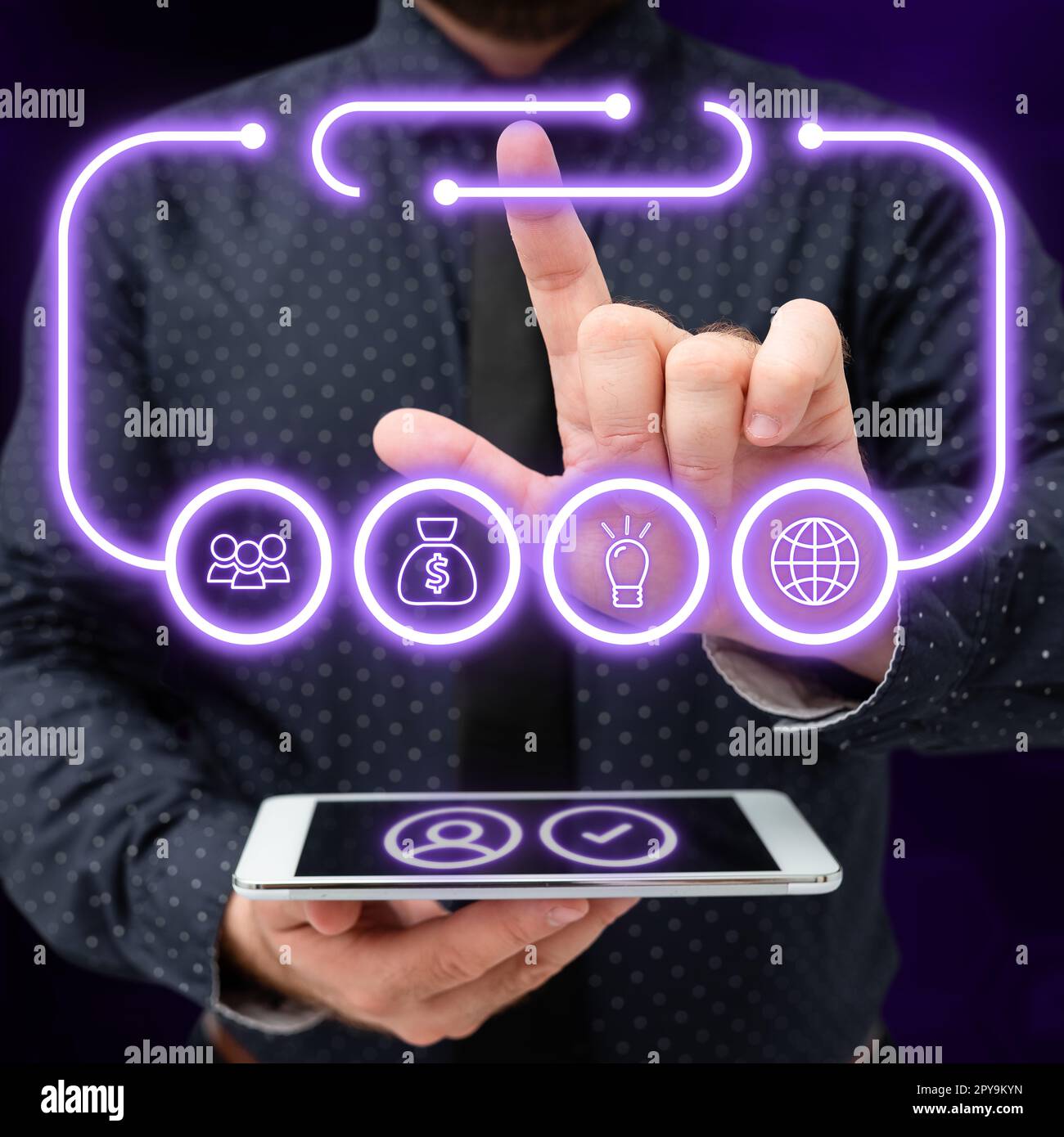 Mobile push button telephone in hand hi-res stock photography and ...