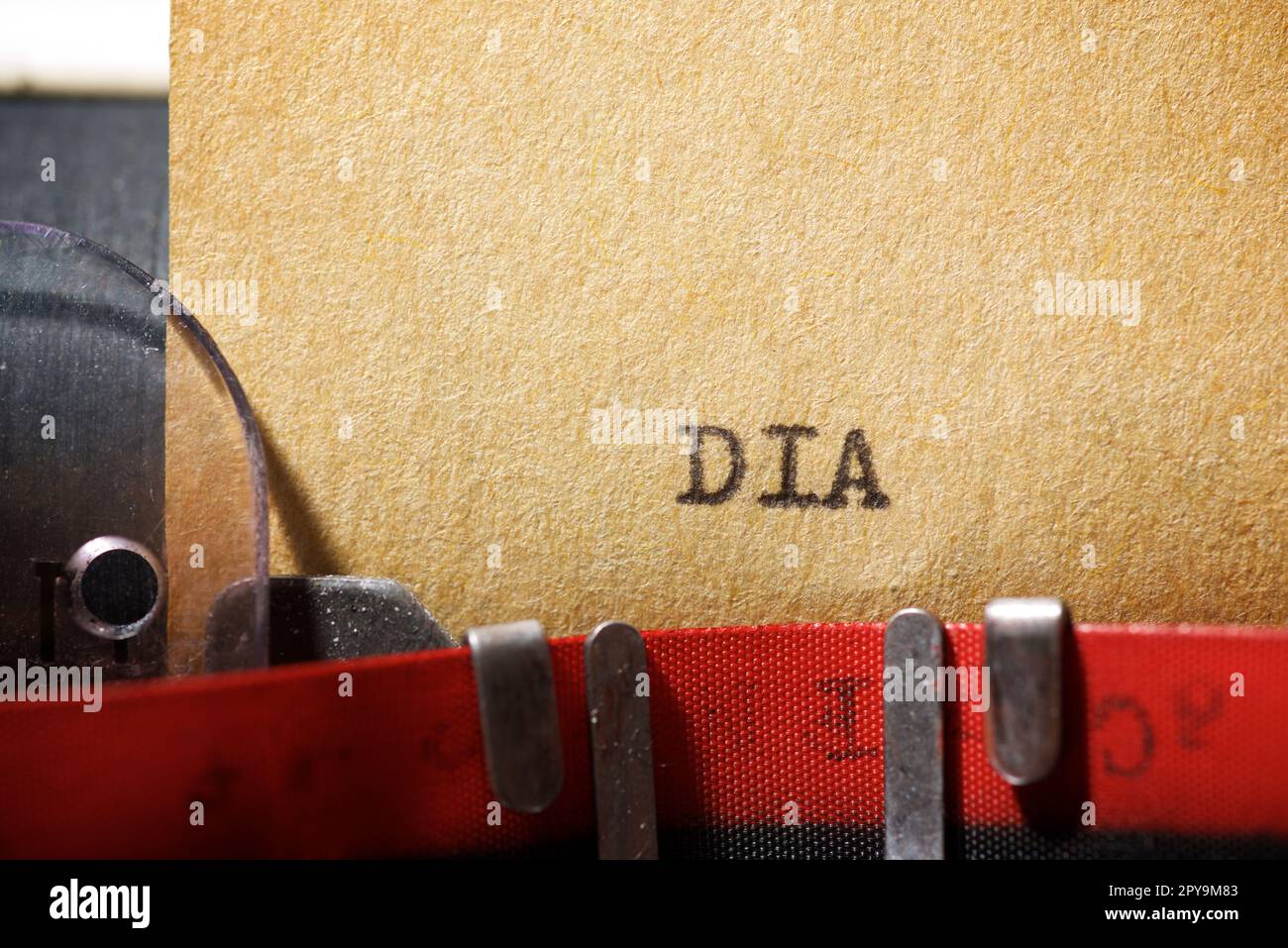 Dia word written with a typewriter Stock Photo - Alamy