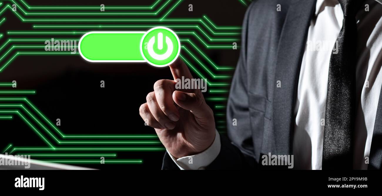 Businessman in office suit sitting at the table ant typing important ...