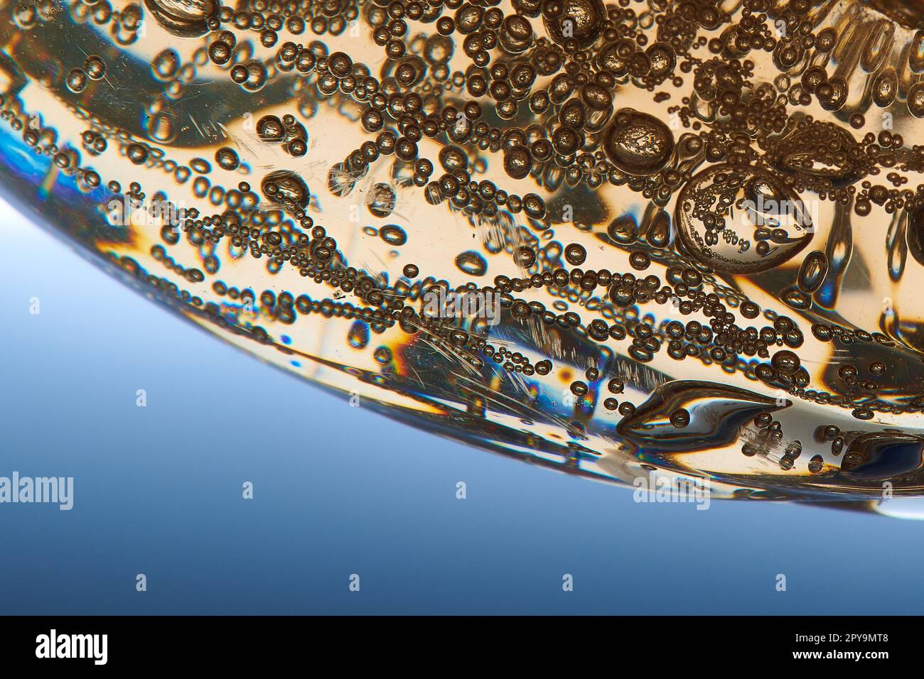 Close-up of plastic lump of polymer resin injection molding process ...