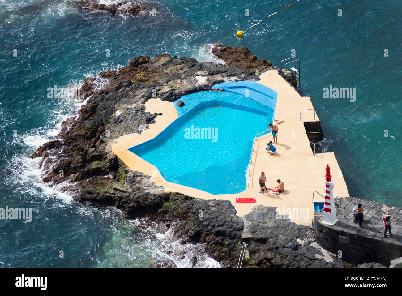 Swimming pool, Caloura, Sao Miguel, Azores, Portugal Stock Photo - Alamy
