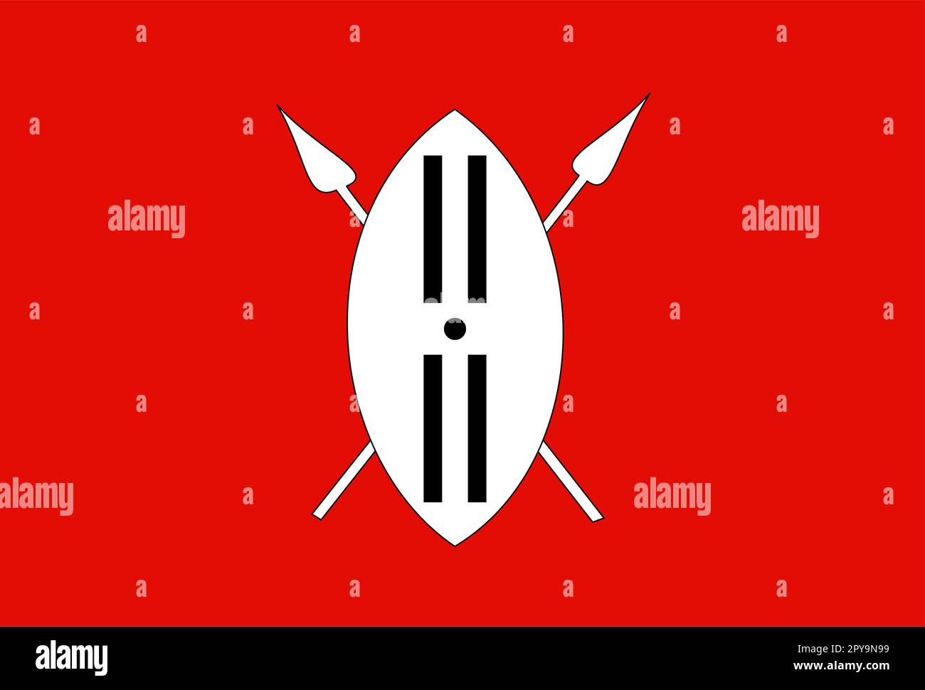 flag of Nilo Saharan peoples Maasai people. flag representing ethnic ...