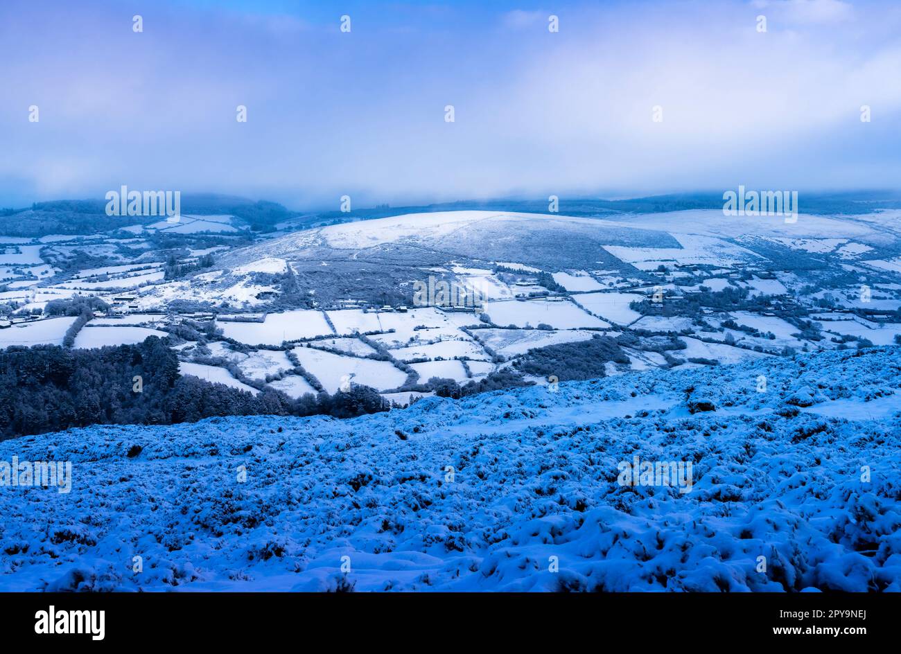 The Glenasmole Valley in the Dublin Hills in winter Stock Photo - Alamy