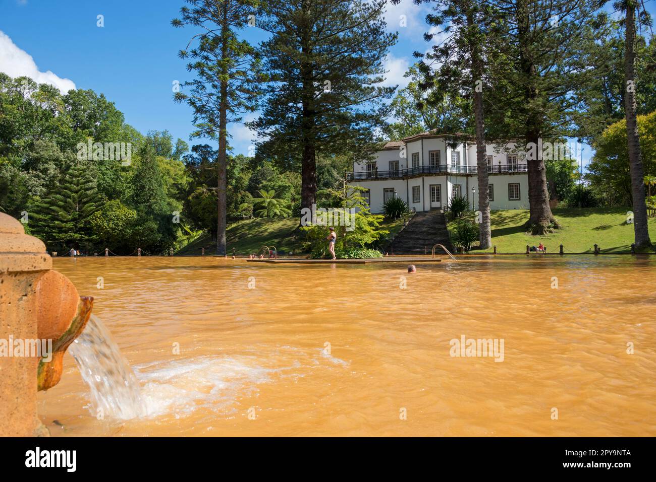 Thermal Bath, Parque, Terra Nostra Park, Furnas, Sao Miguel, Azores ...