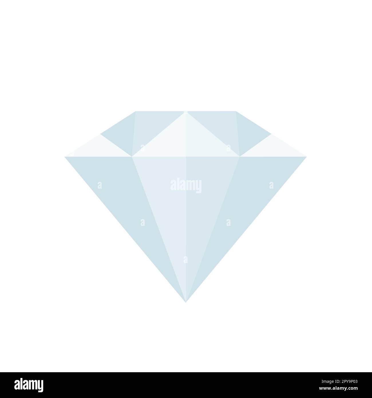 Diamond icon. Blue gem shining. Precious jewel isolated vector ...