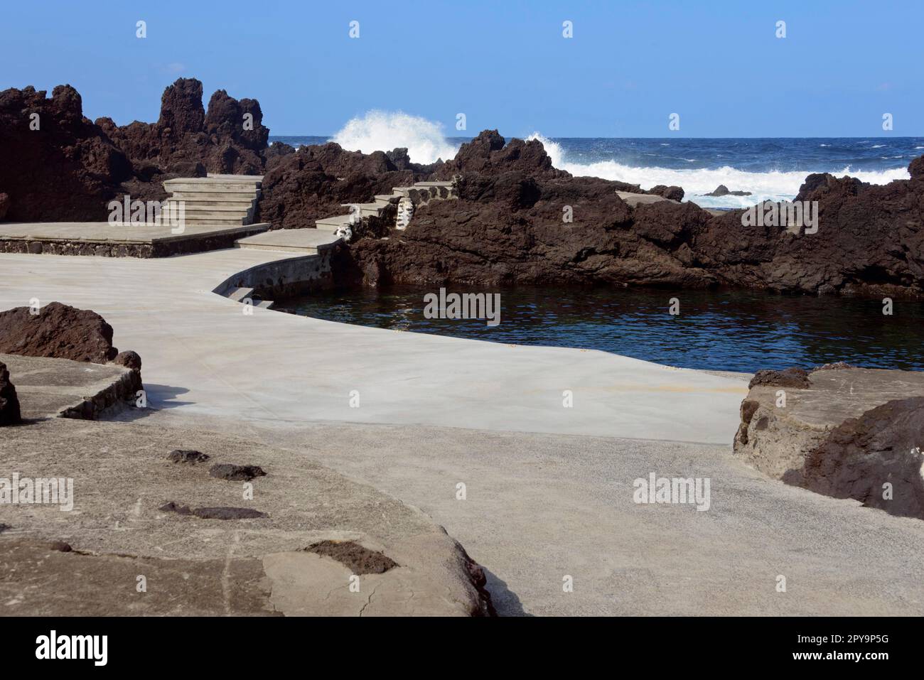 Lava pool, Biscoitos, Terceira, Azores, Portugal, Piscinas naturais ...
