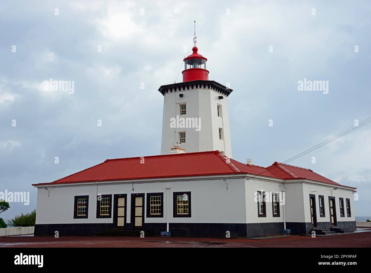 Lighthouse, Ponta da Ilha, Manhenha, Pico, Azores, Portugal Stock Photo ...