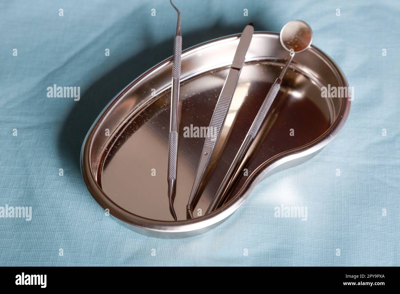 Medical and dental instruments on the table hospital, natural light ...