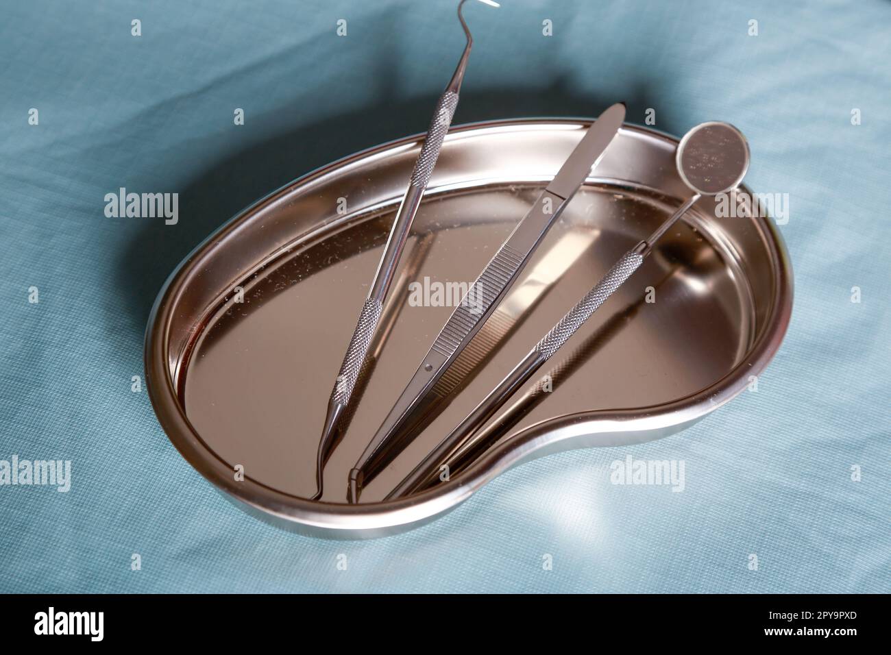 Medical and dental instruments on the table hospital, natural light ...