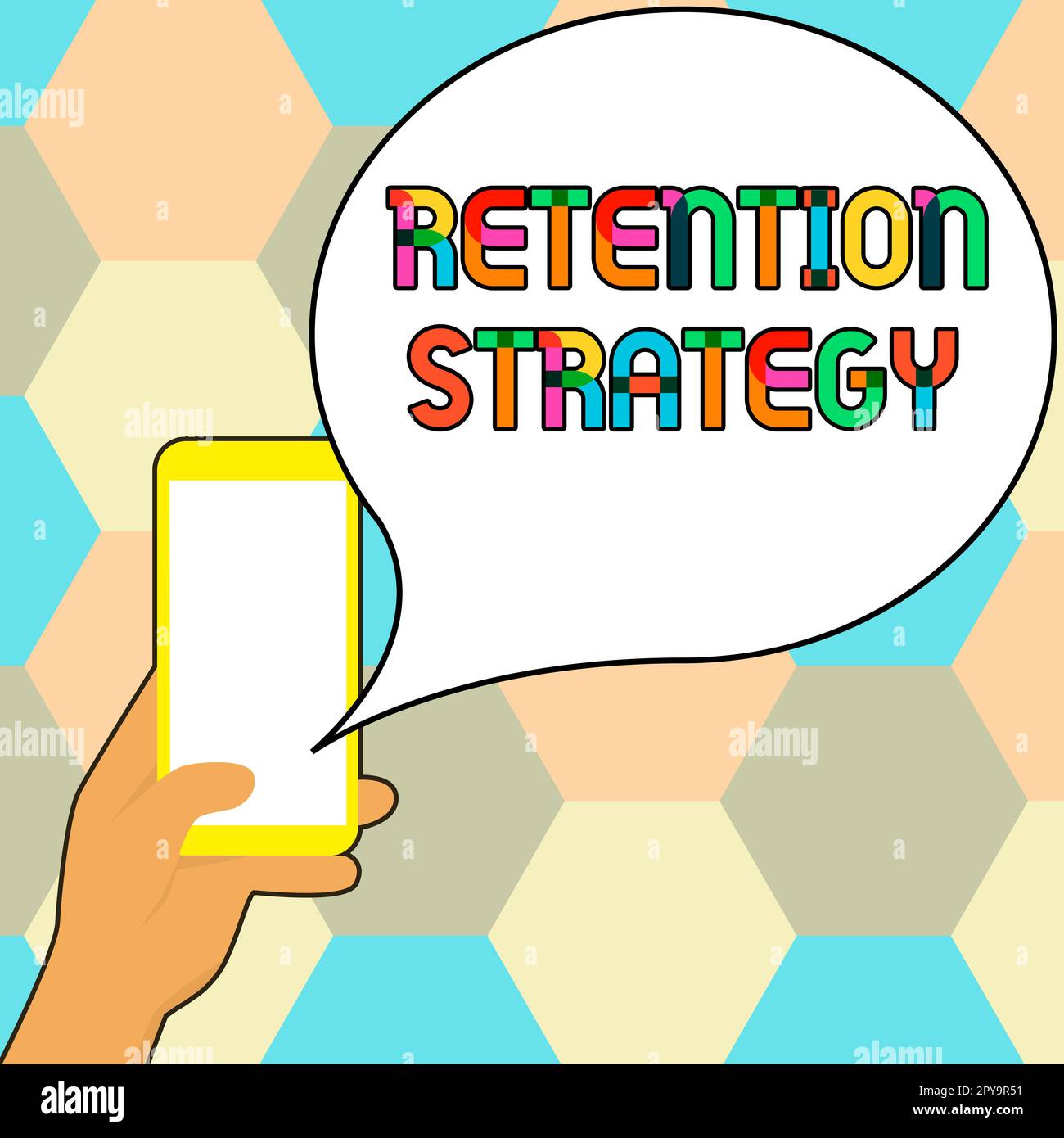 Text showing inspiration Retention Strategy. Business idea activities ...