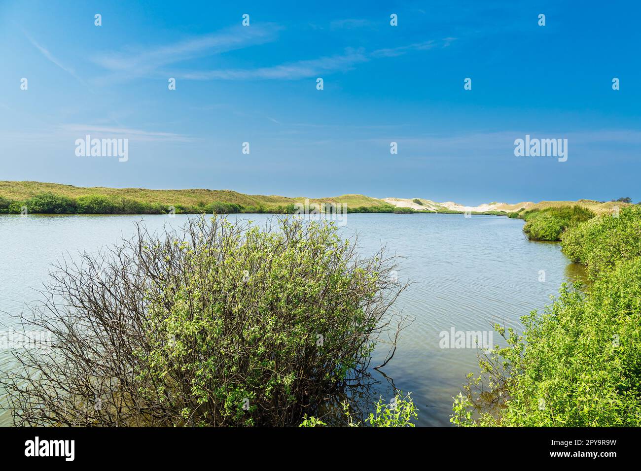 Lake Wriakhörn near Wittduen on the island Amrum, Germany Stock Photo ... Lake Wriakhörn near Wittduen on the island Amrum, Germany Stock Photo ...