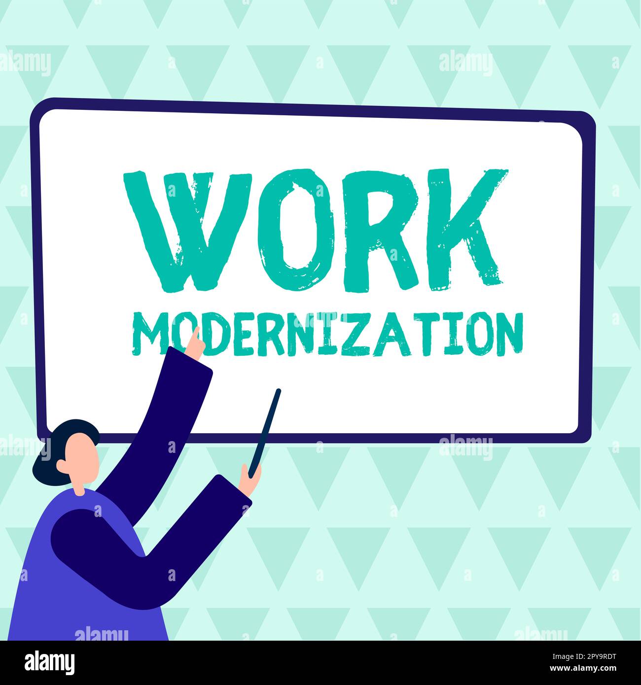Handwriting text Work Modernization. Word for changing product service ...
