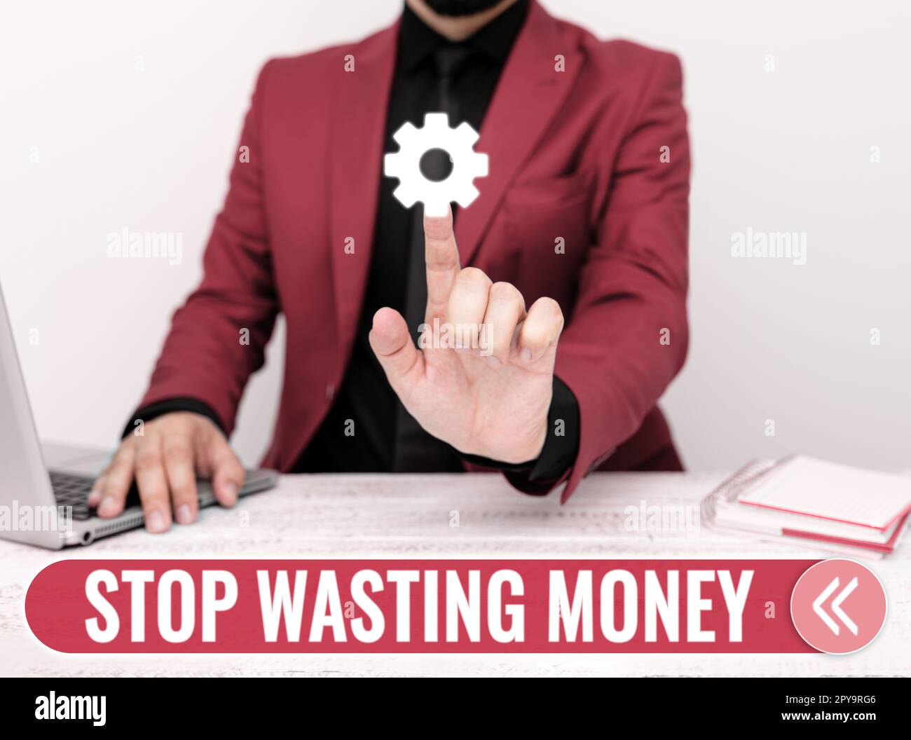 Inspiration showing sign Stop Wasting Money. Business concept advicing ...