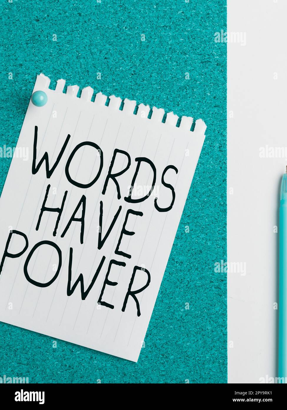 Text caption presenting Words Have Power. Concept meaning Energy ...