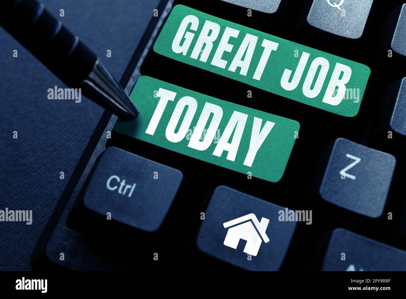 Hand writing sign Great Job Today. Internet Concept used praising ...