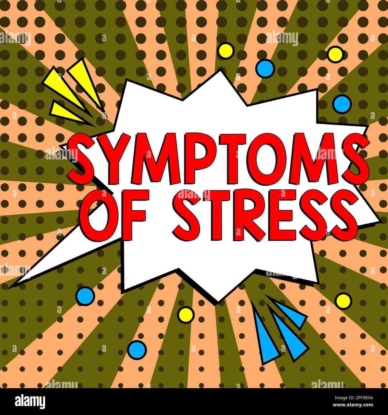 Text caption presenting Symptoms Of Stress. Conceptual photo serving as ...