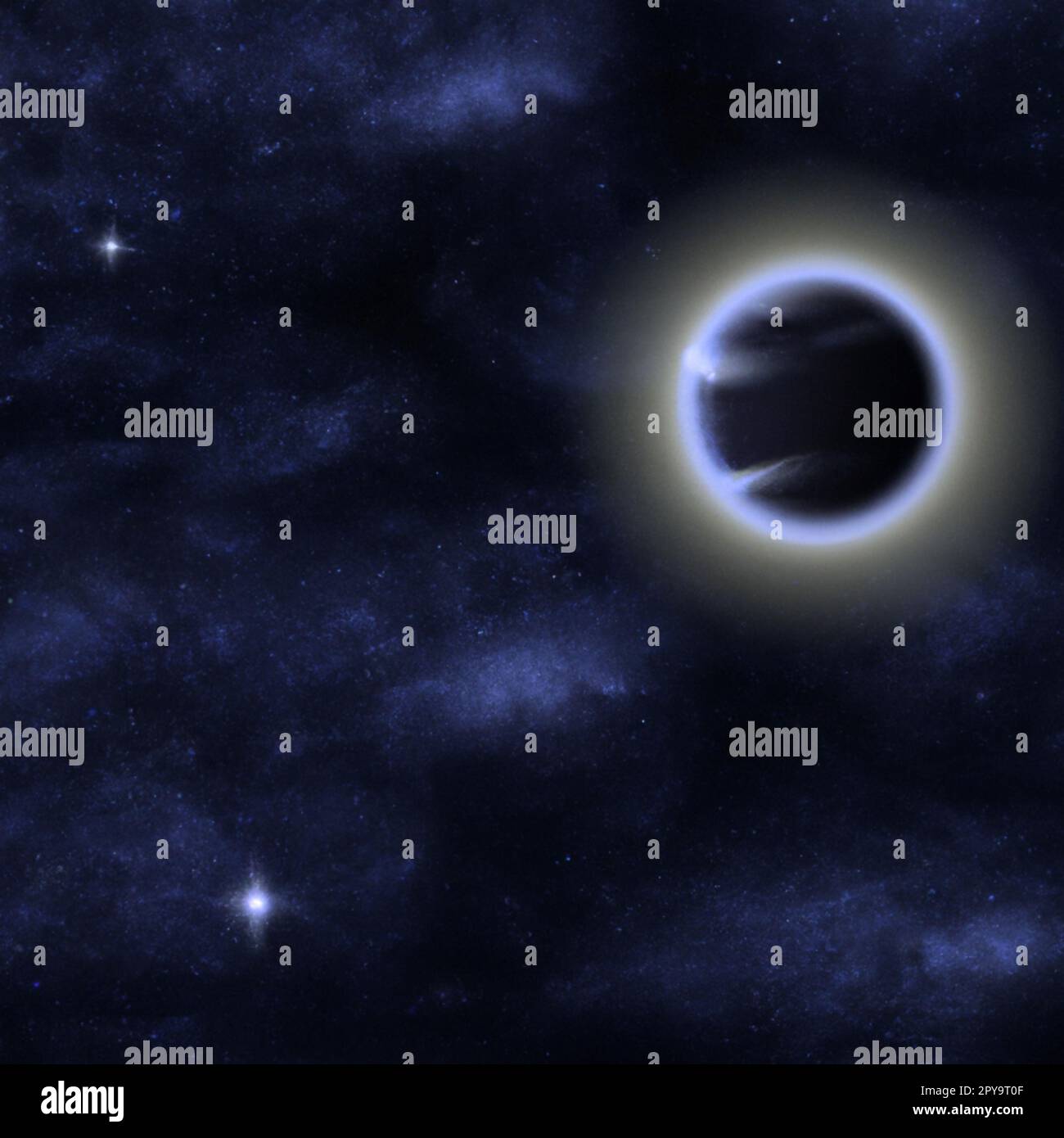 Outer space, Universe. Celestial asteroids, satellites, planets and ...