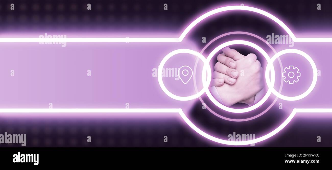 Handshake presenting innovative plan ideas symbolizing successful ...