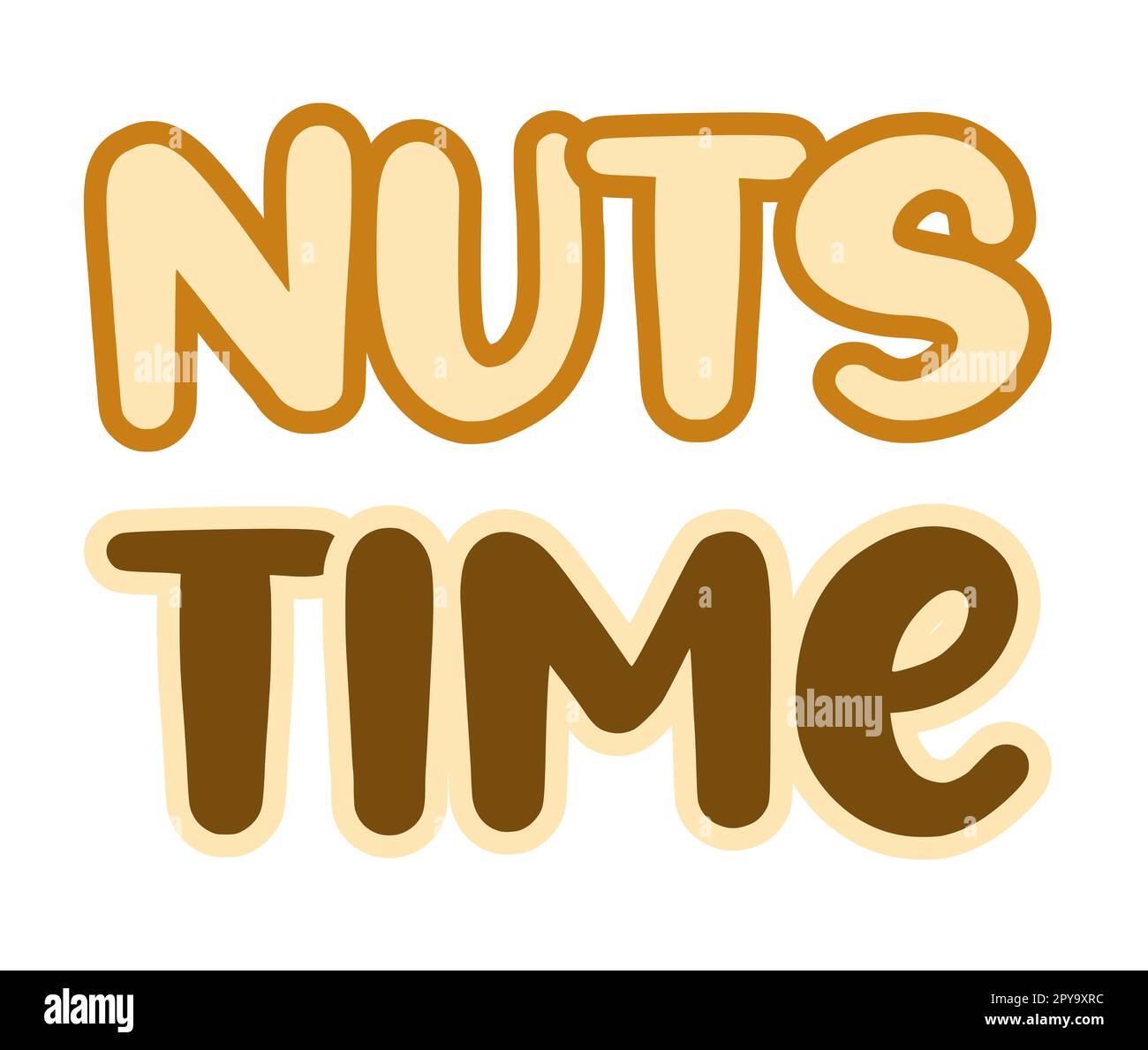 nut time. phrase. quote about nuts.vector illustration isolated on ...