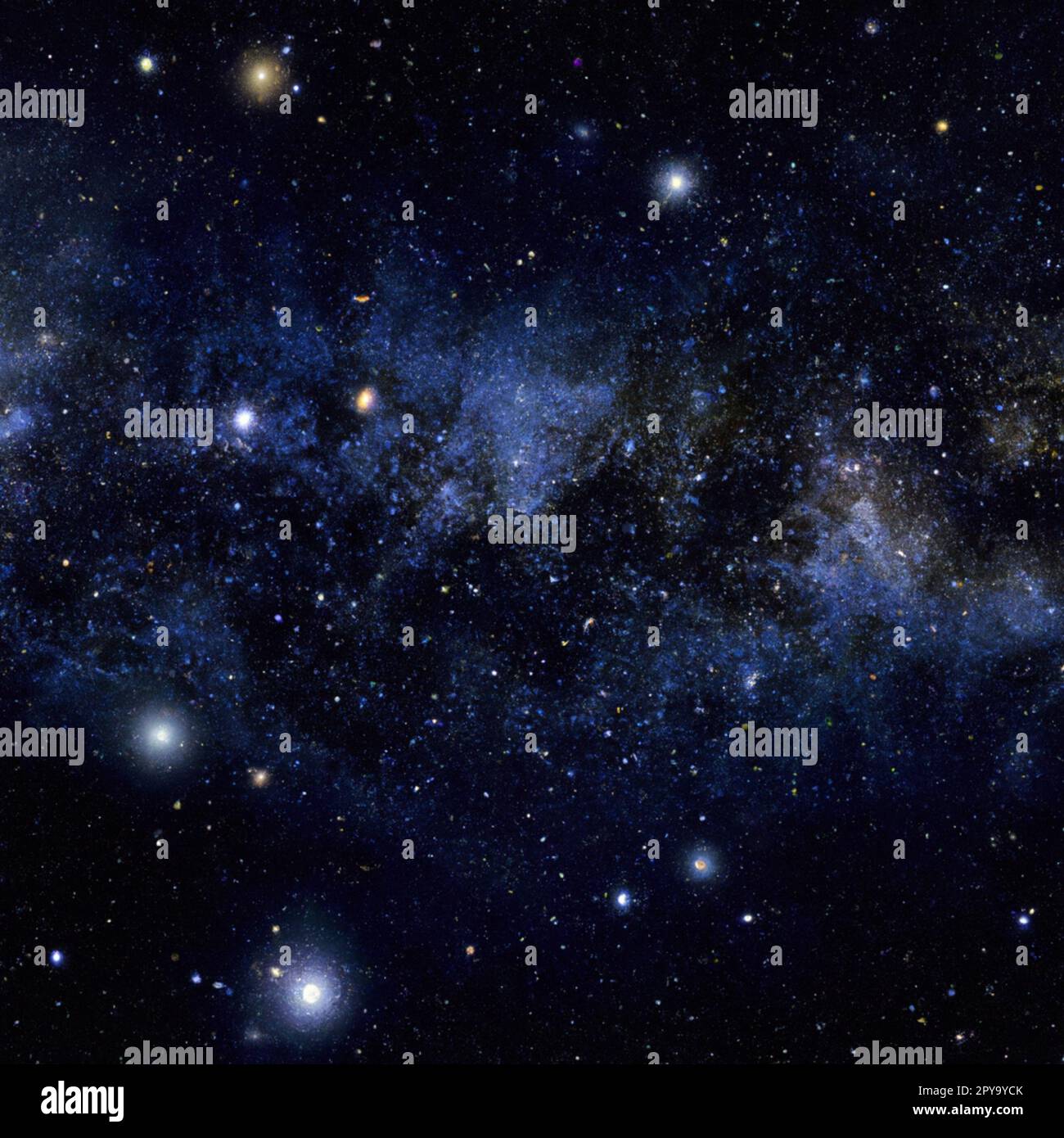 Outer space, Universe. Celestial asteroids, satellites, planets and ...