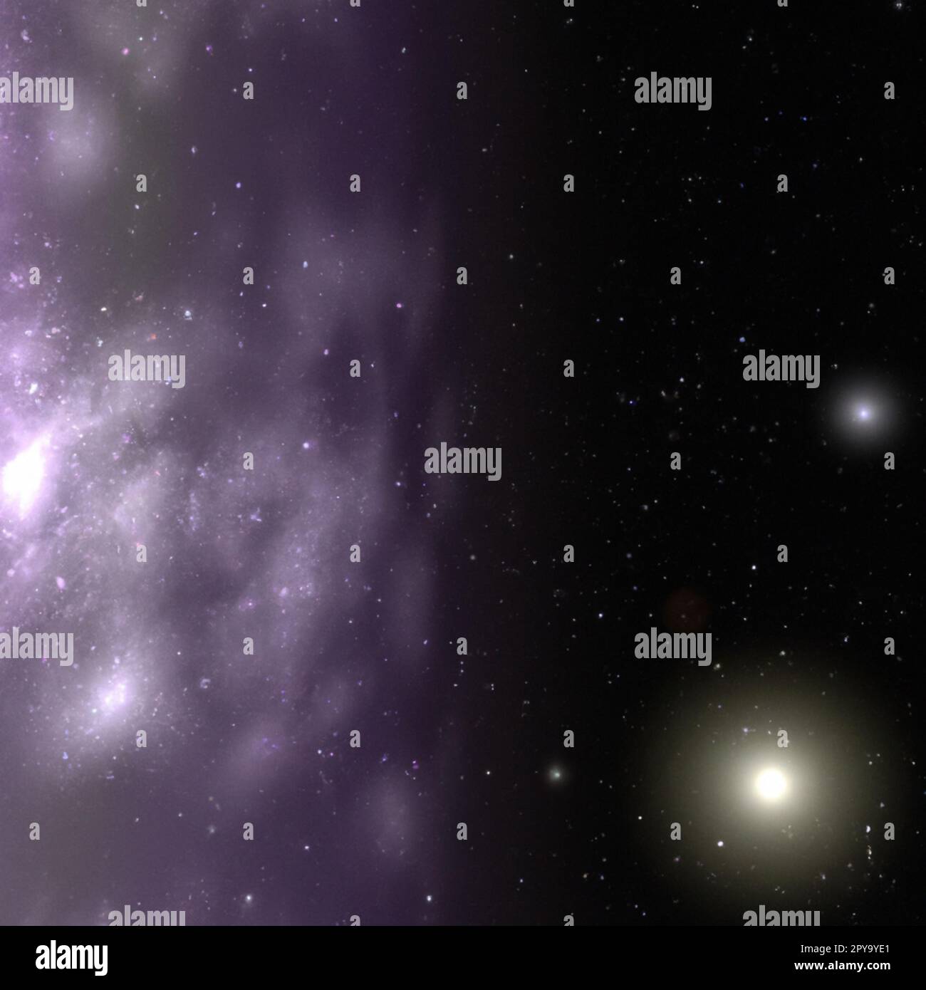 Outer space, Universe. Celestial asteroids, satellites, planets and ...