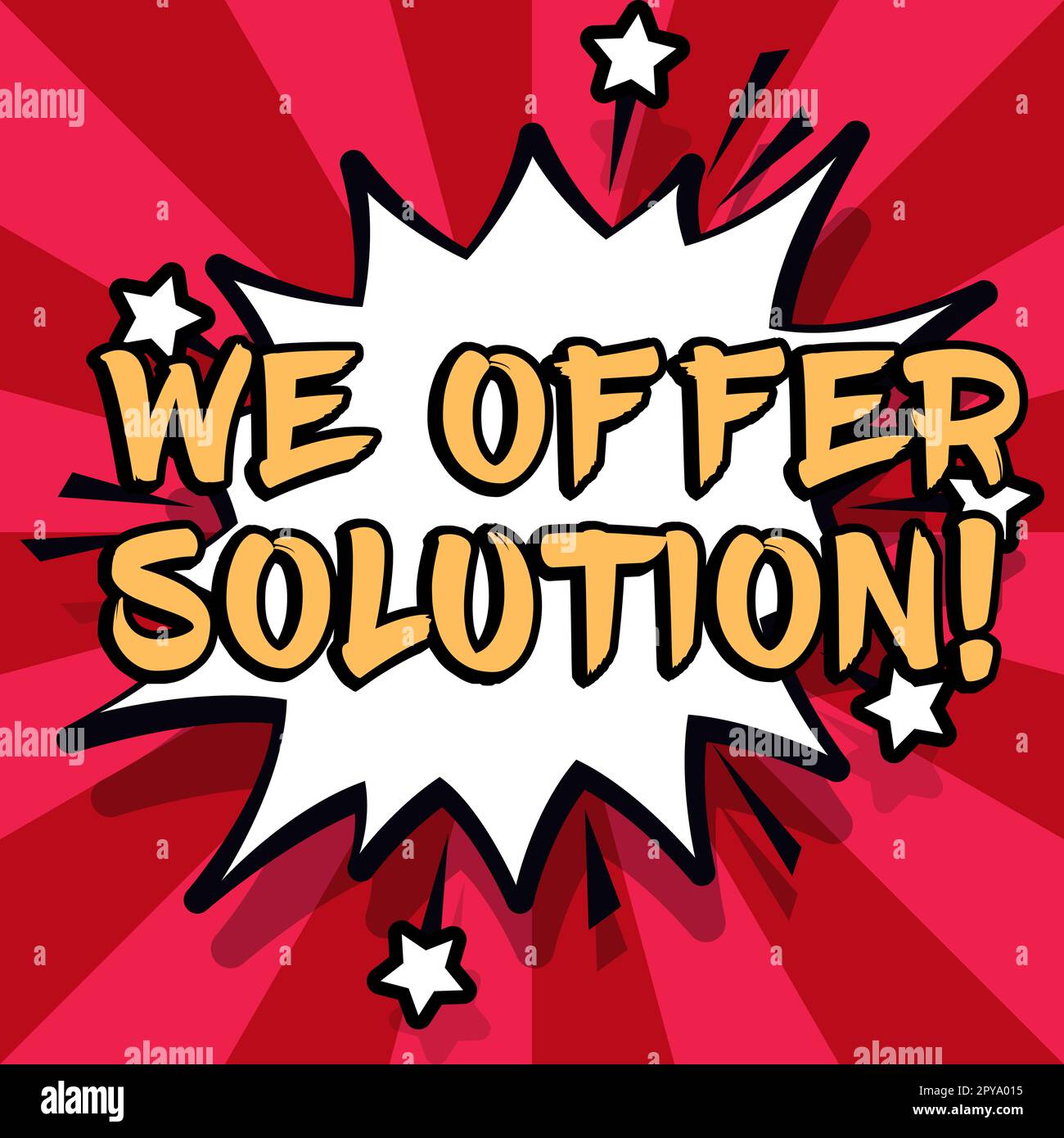 Sign Displaying We Offer Solution Word Written On Give Means Of Solving Problem Or Dealing With
