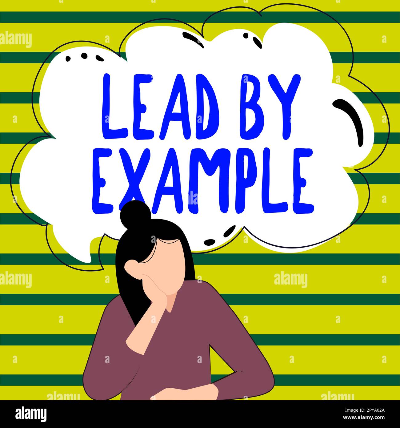 Handwriting text Lead By Example. Business concept Be a mentor leader ...