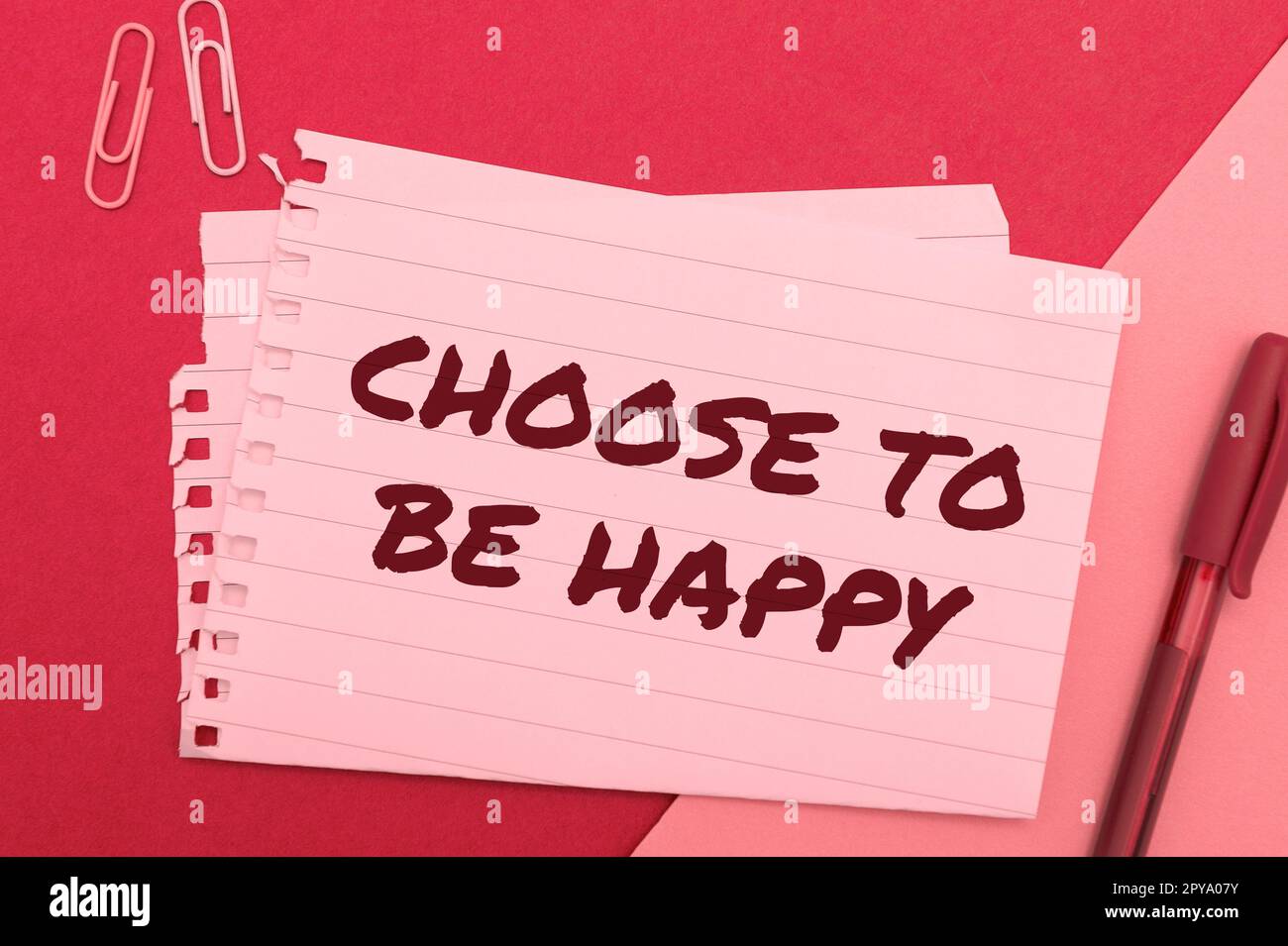 Hand writing sign Choose To Be Happy. Internet Concept Decide being in ...