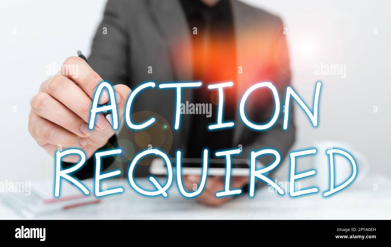 Conceptual display Action Required. Concept meaning Regard an action ...
