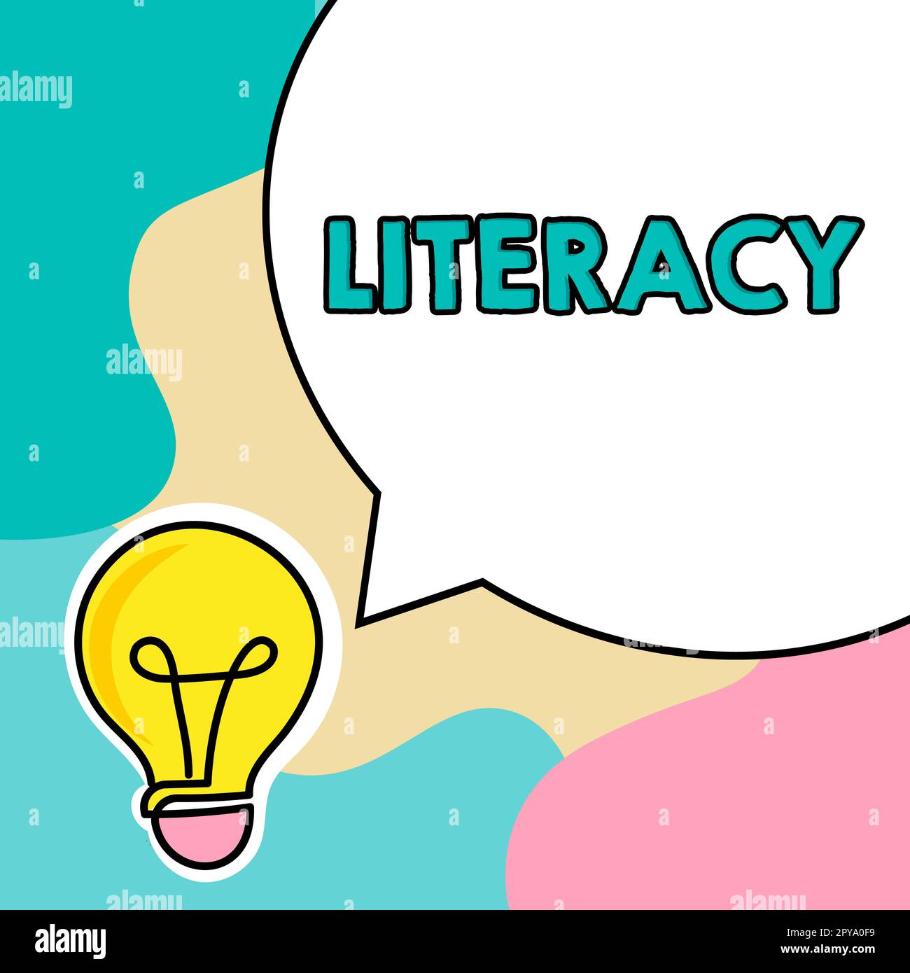 Handwriting text Literacy. Business approach ability to read and write ...