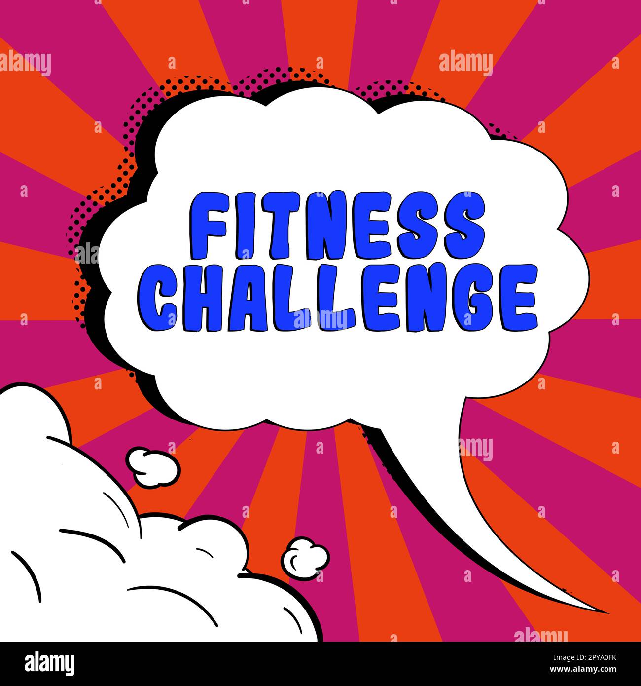 Hand writing sign Fitness Challenge. Business concept condition of ...