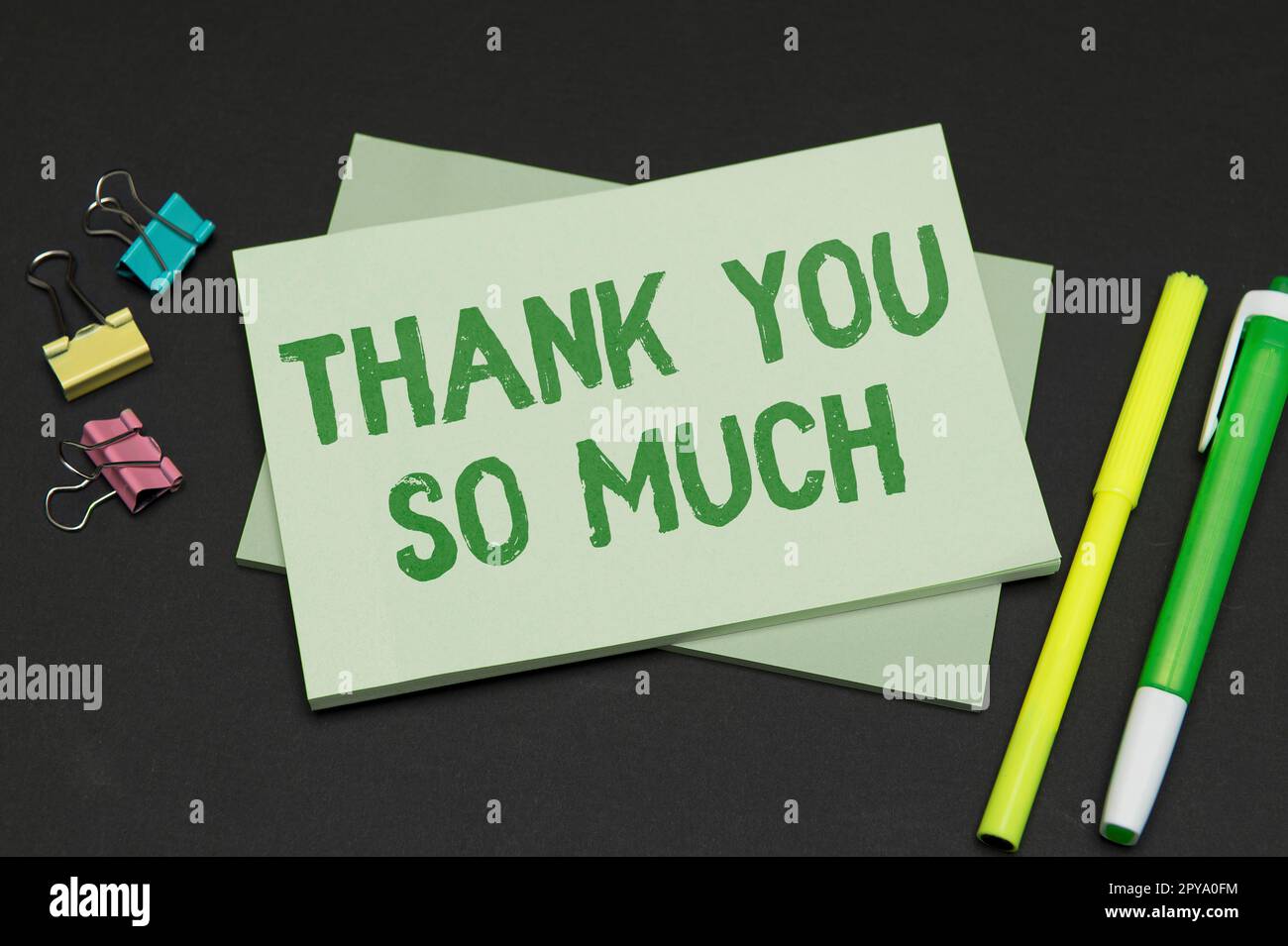 Text sign showing Thank You So Much. Business showcase Expression of ...
