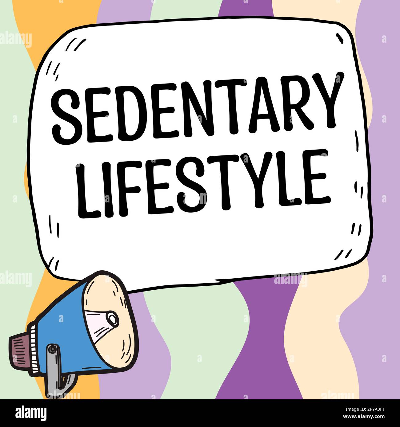 Conceptual caption Sedentary Lifestyle. Business showcase ways and ...