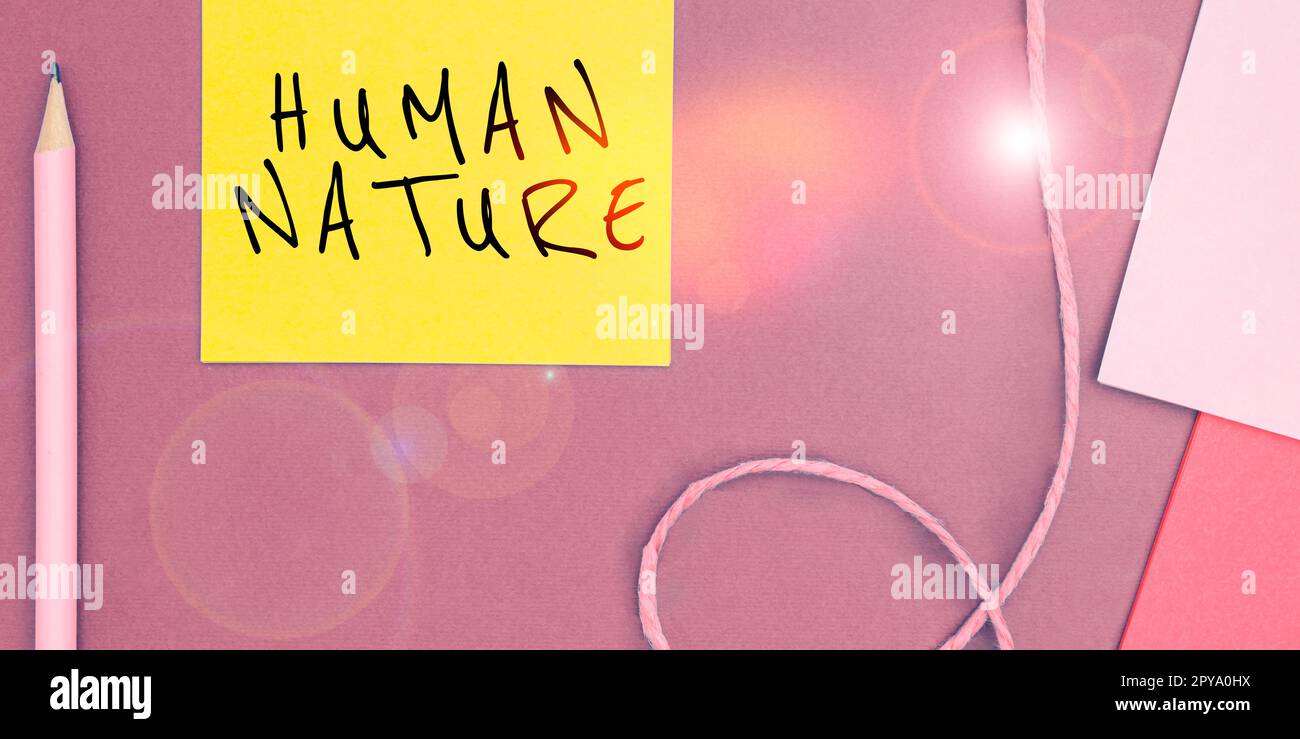 Conceptual display Human Nature. Business approach psychological ...