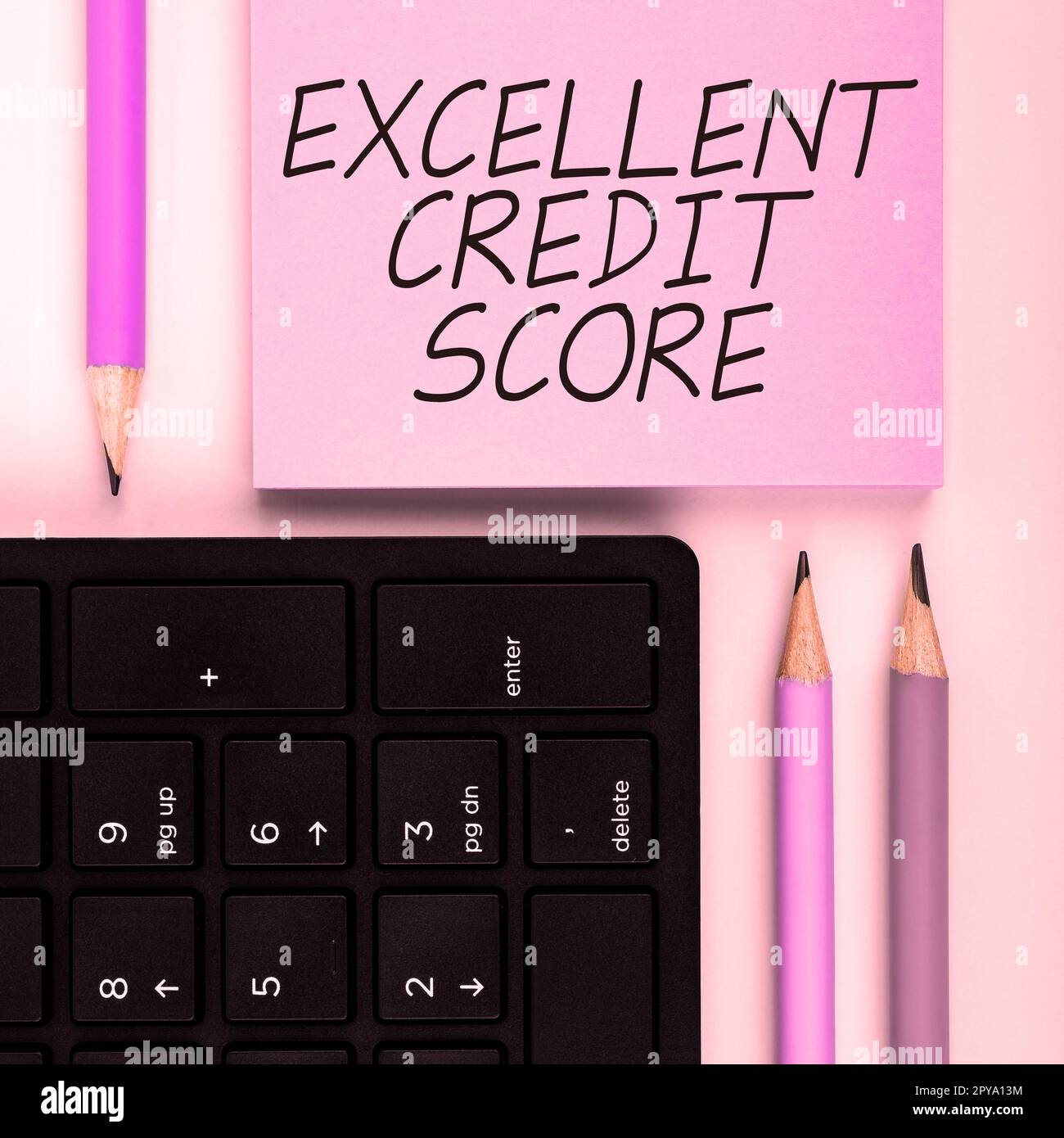 Conceptual display Excellent Credit Score. Word for person's report of ...