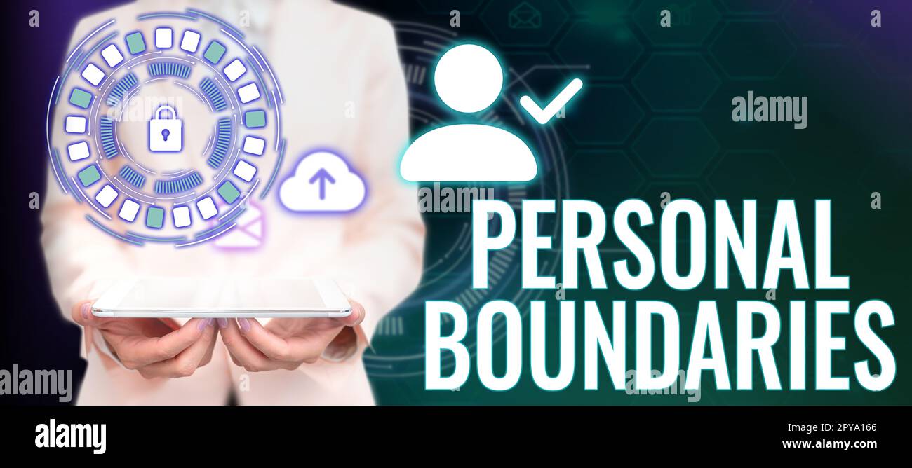 Inspiration showing sign Personal Boundaries. Business concept ...