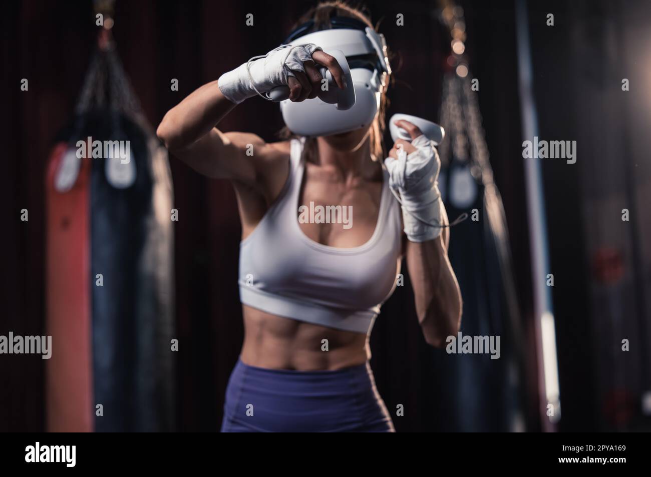 Fitness lovers battle against other gym members by wearing virtual ...