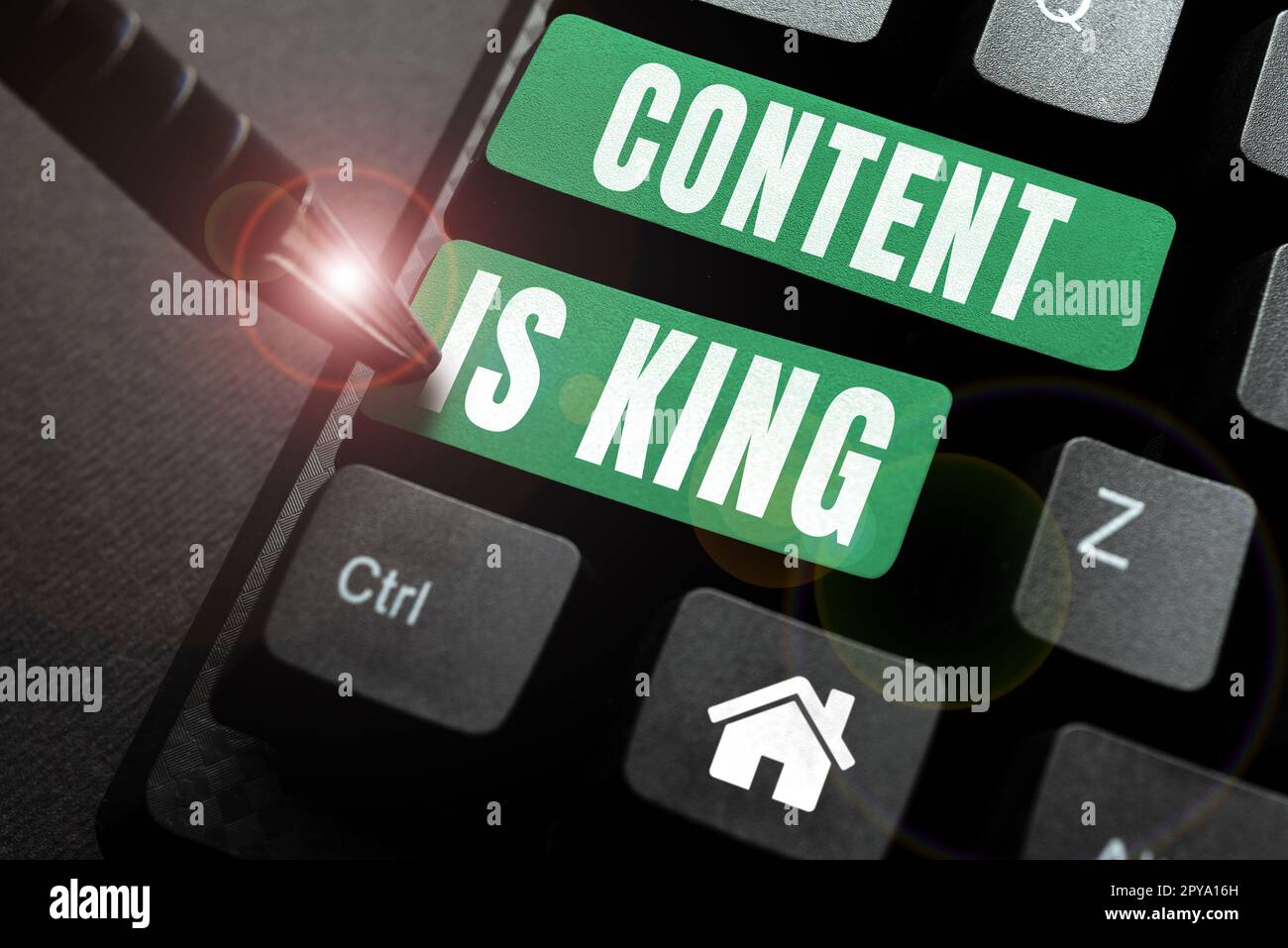 Conceptual display Content Is King. Business showcase Content is the ...