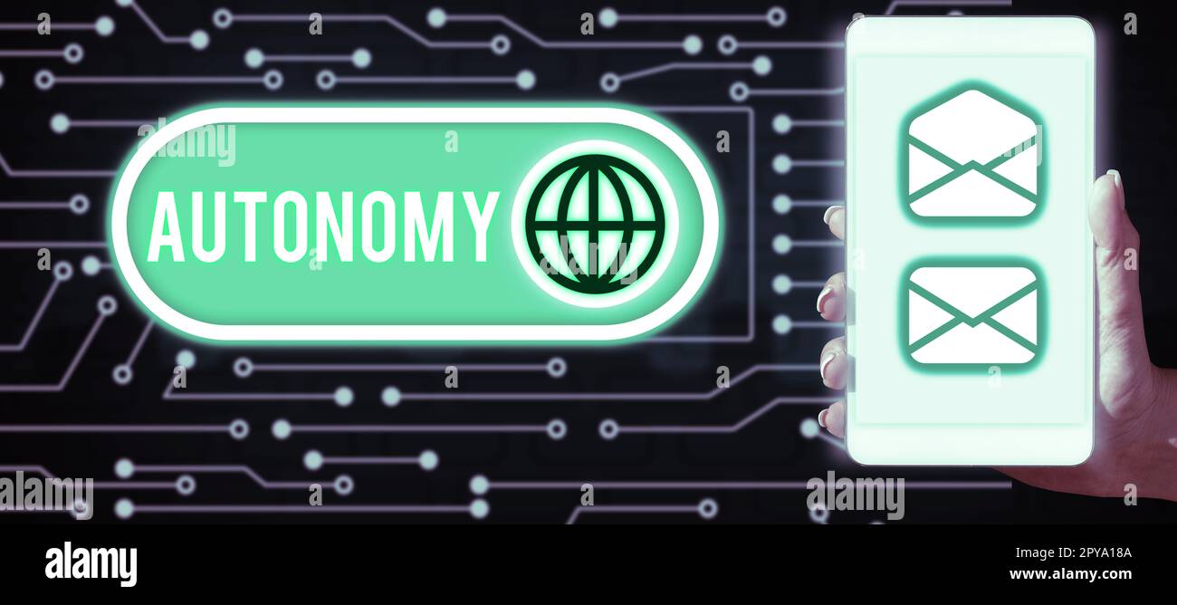 Inspiration showing sign Autonomy. Business overview vehicle that can ...