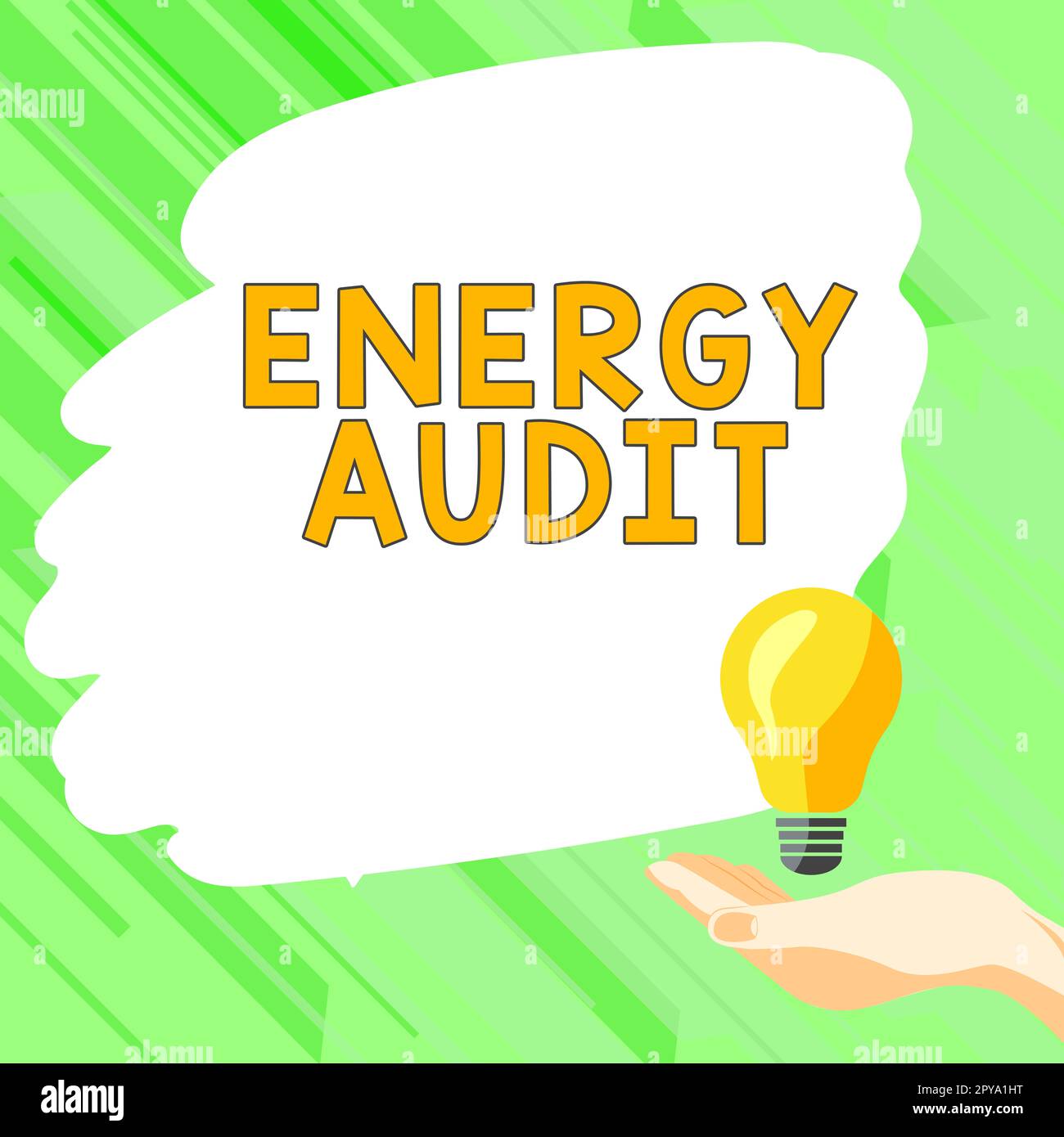 Sign displaying Energy Audit. Business concept assessment of the energy ...